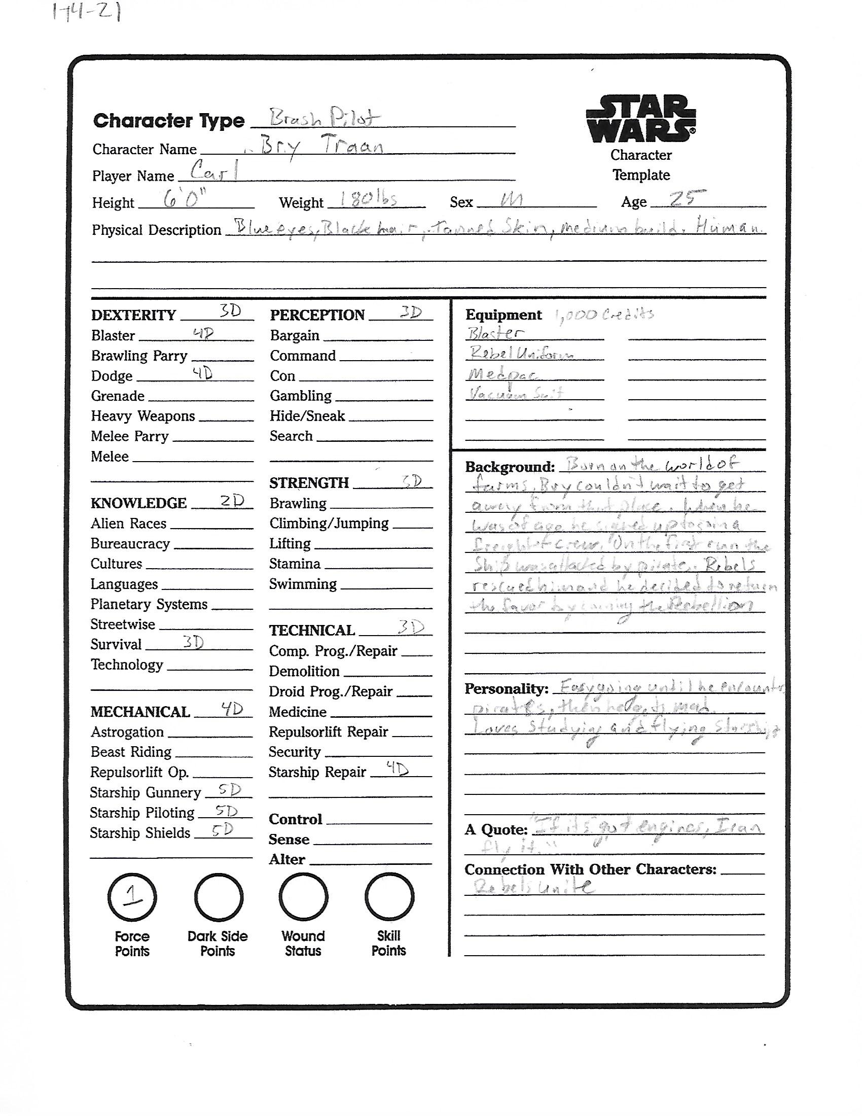 Character Creation Challenge Day 14: Star Wars – TardisCaptain's Blog ...