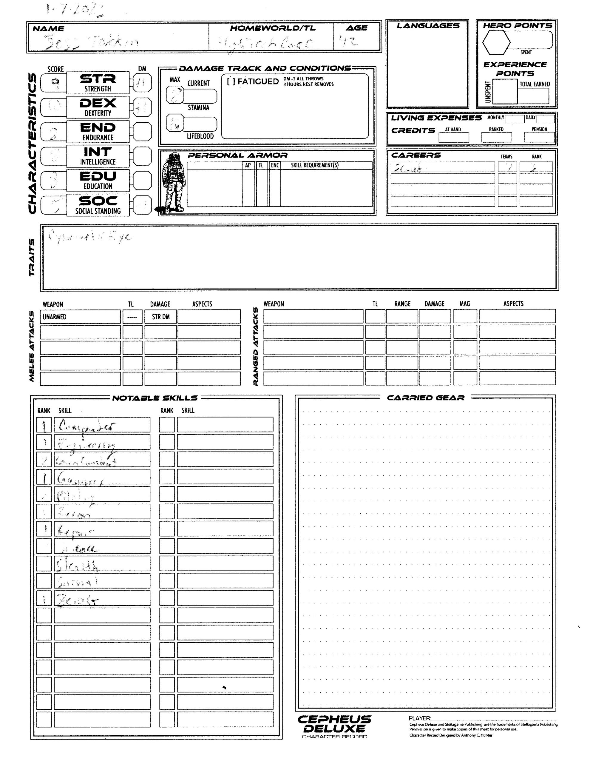 2023 Character Creation Challenge Day 7: Cepheus Deluxe – TardisCaptain ...