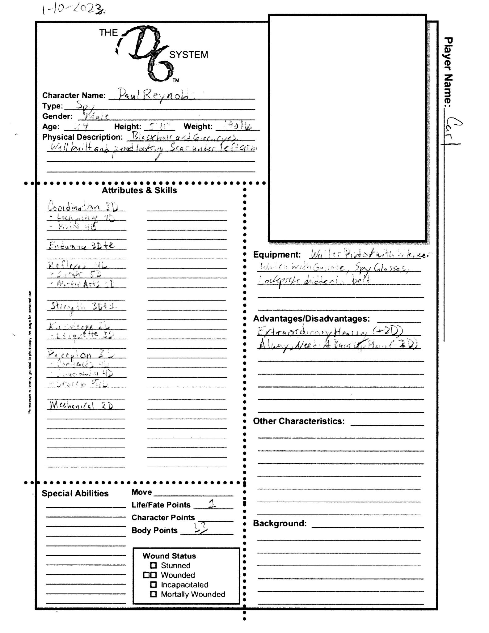 2023 Character Creation Challenge Day 10: The D6 System – TardisCaptain ...